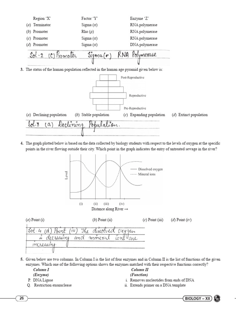 Biology Handwritten Answer Sheet | PDF