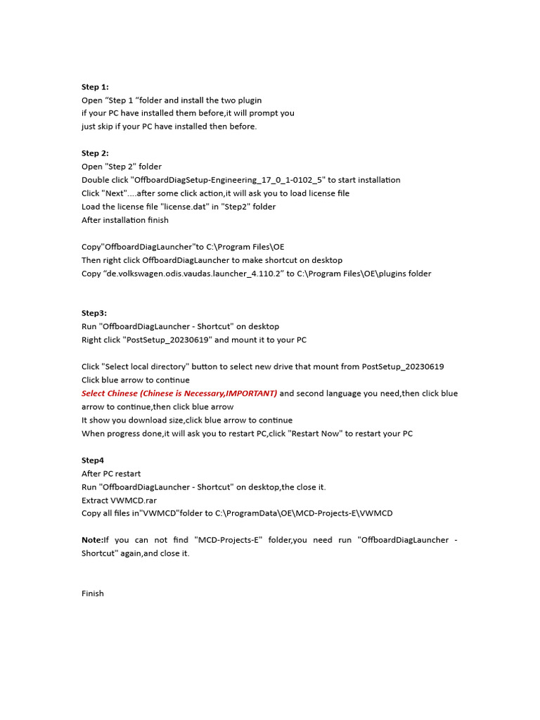 How Install ODIS-E 17.0.1 | PDF
