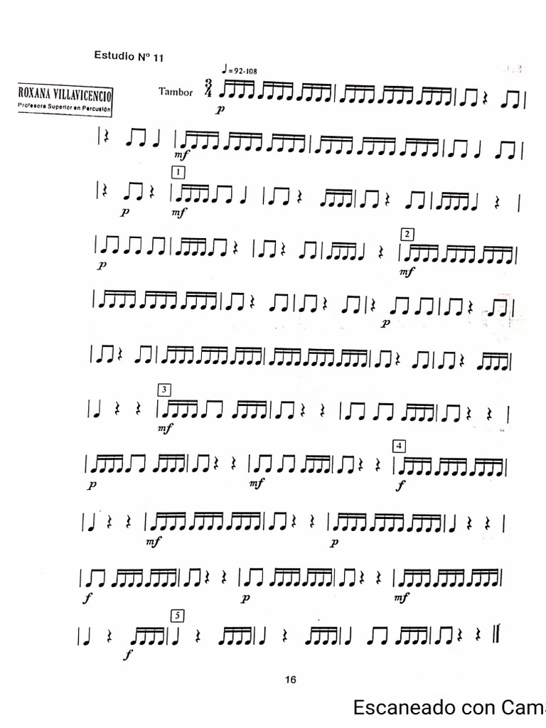 Etude 11 Snare Drum | PDF