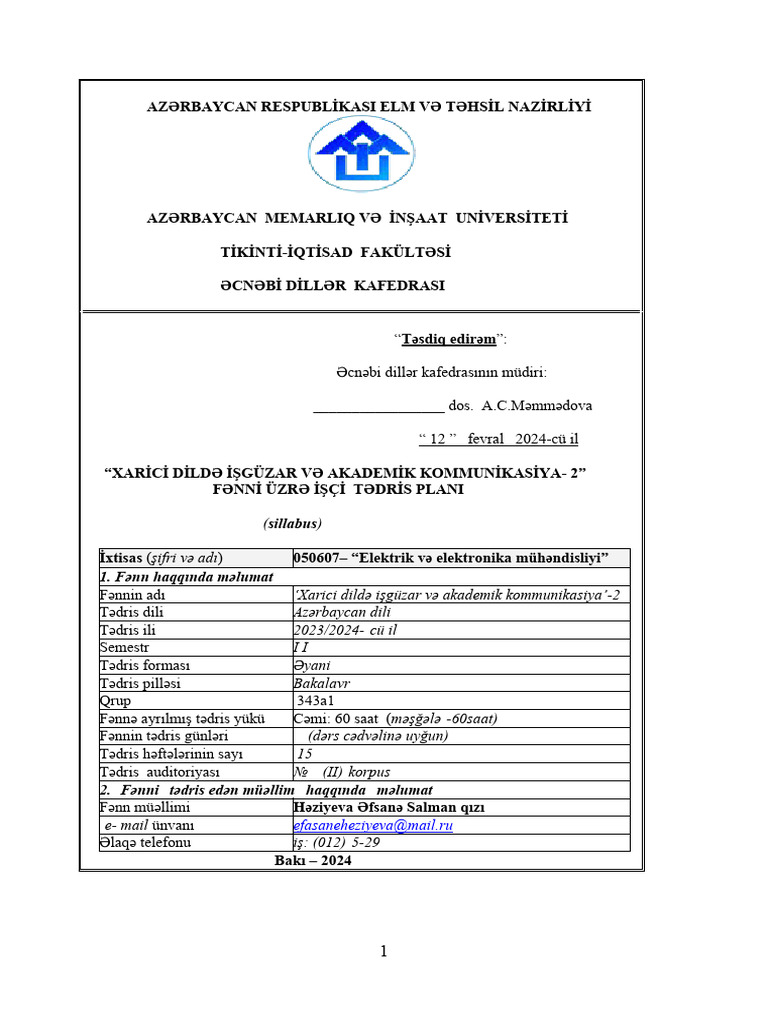 343a1 Sillabus | PDF
