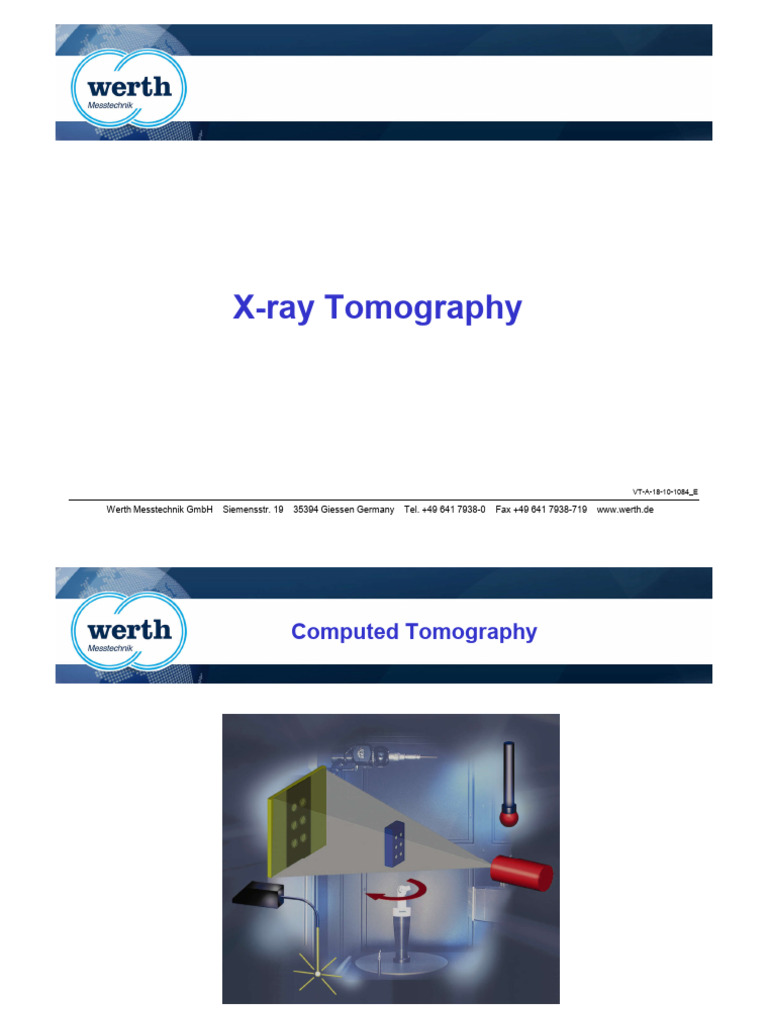 Werth Messtechnik X-ray Tomography Guide | PDF