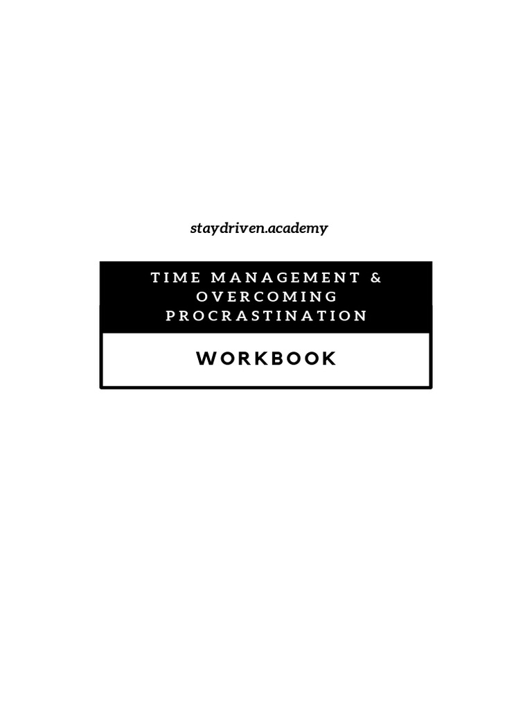 Time Management Workbook | PDF | Professional Skills | Procrastination