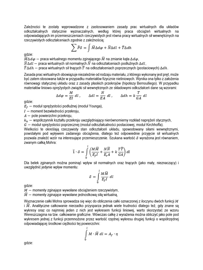 Zasada Prac Wirtualnych | PDF
