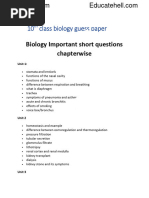 Class 10 Biology Chapter Notes | PDF | Reproduction | Biology