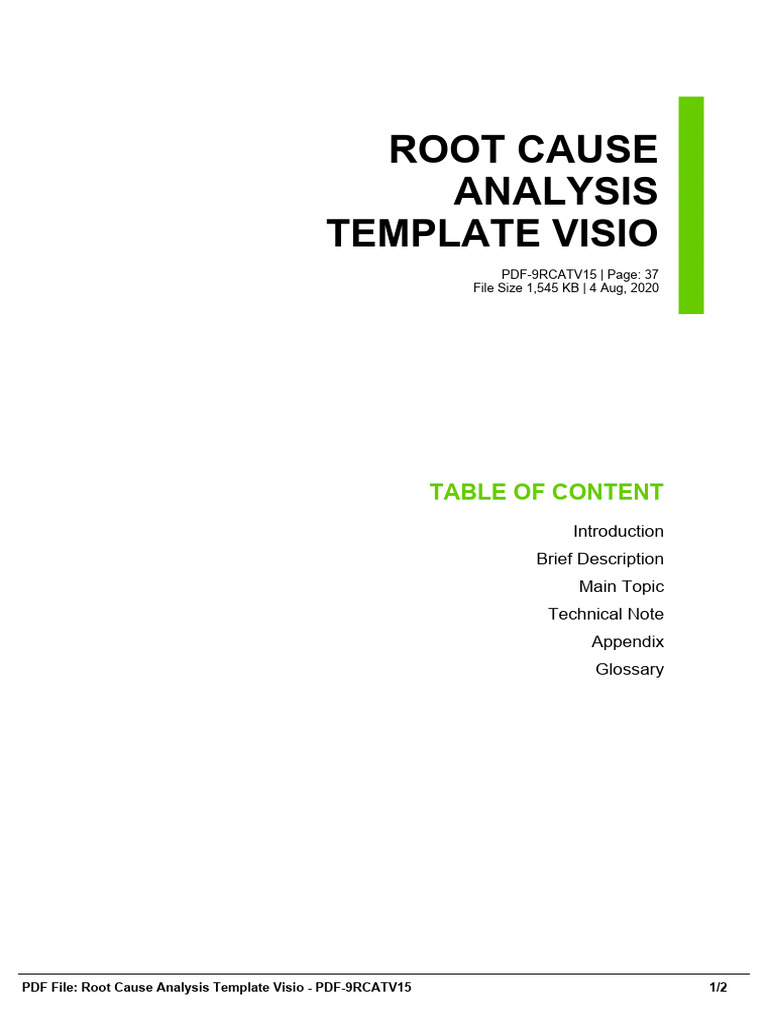 Root Cause Analysis Template 12 | PDF