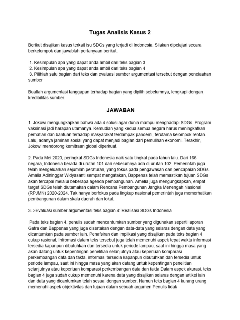 Tugas Analisis Kasus 2 | PDF | Karier & Perkembangan | Pengembangan Diri