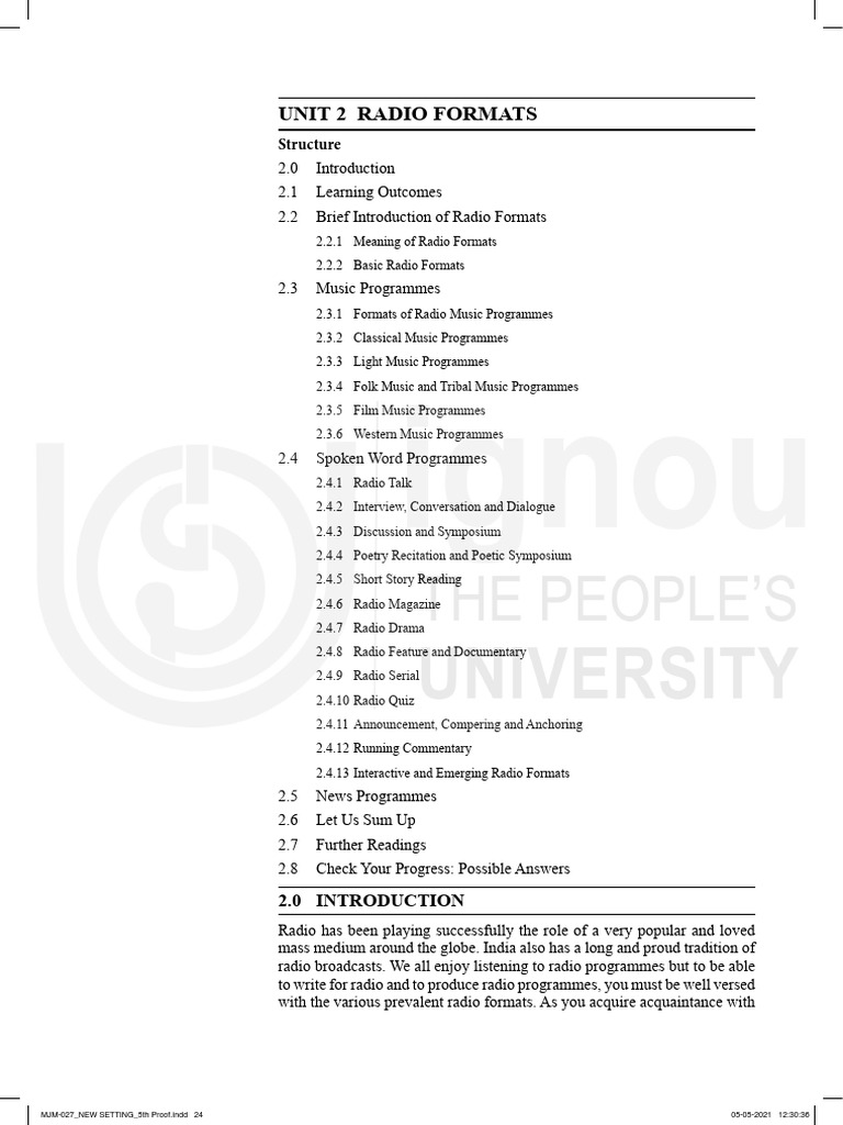 Radio Formats 2 | PDF | Poetry | Word