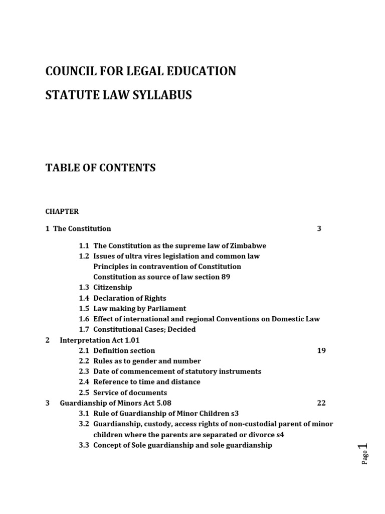 Statute Law Draft Manual J. Zowa (Partial Edit) | PDF