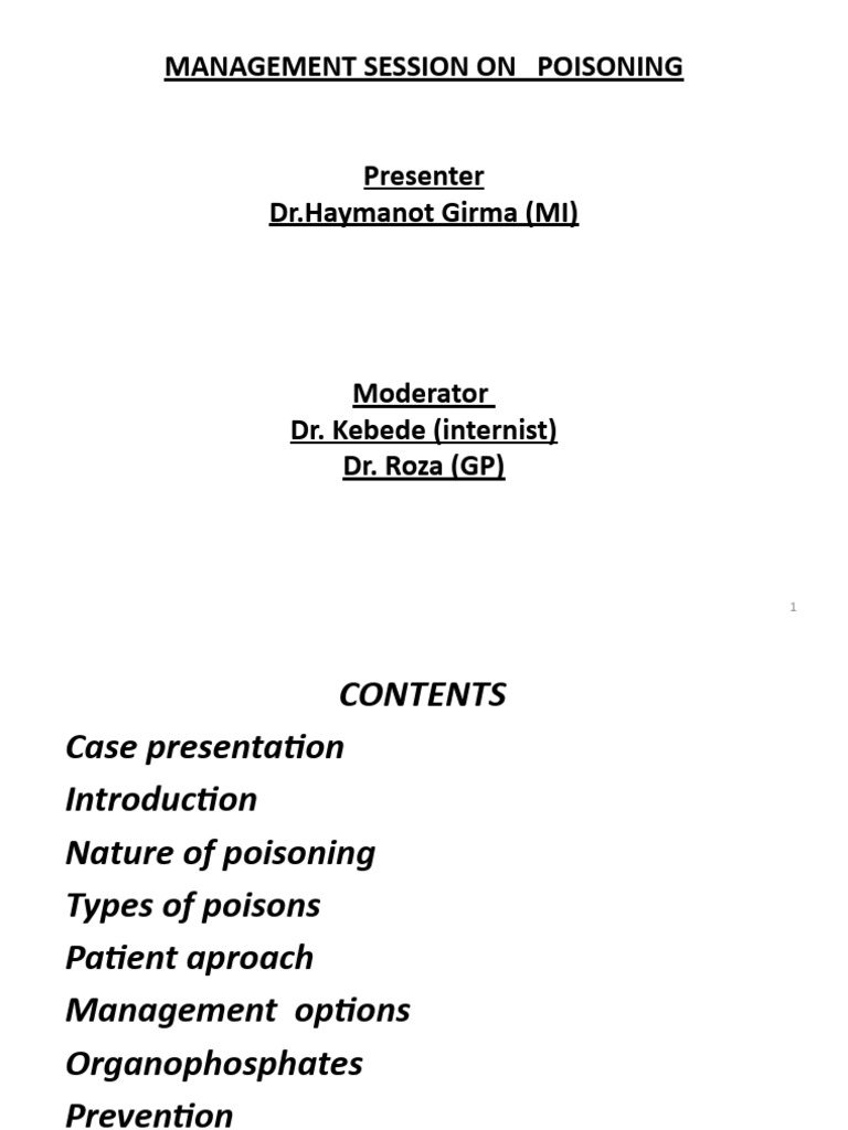 Poisoning Final PPT 1 | PDF