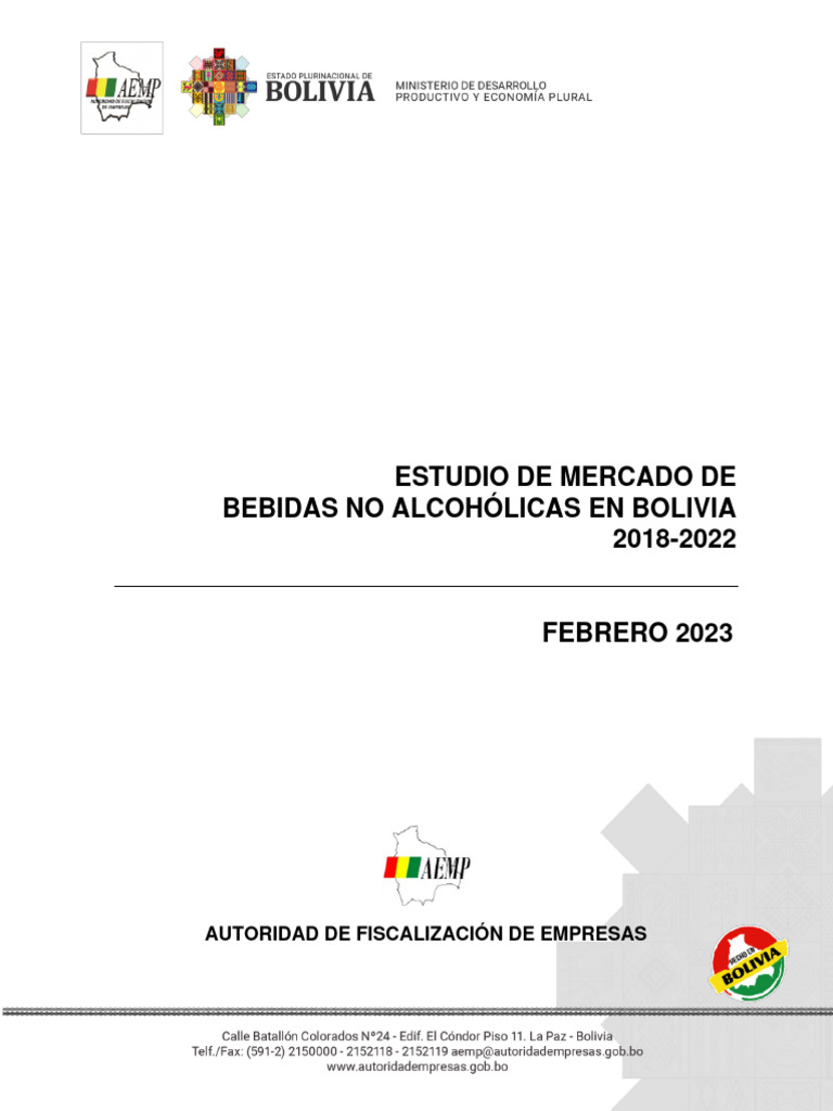 AEMP - Estudio de Mercado de Bebidas No Alcohólicas en Bolivia - Feb 2023 | PDF