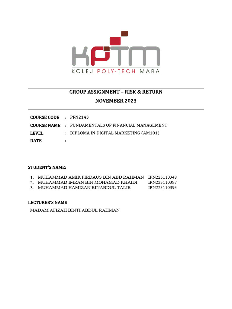 Assignment Company 3 BUDAK BOTAK | PDF