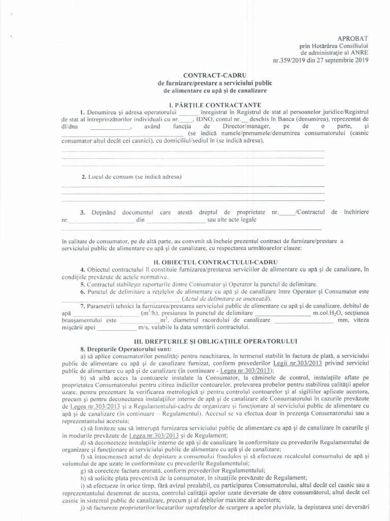 Contract Cadru | PDF