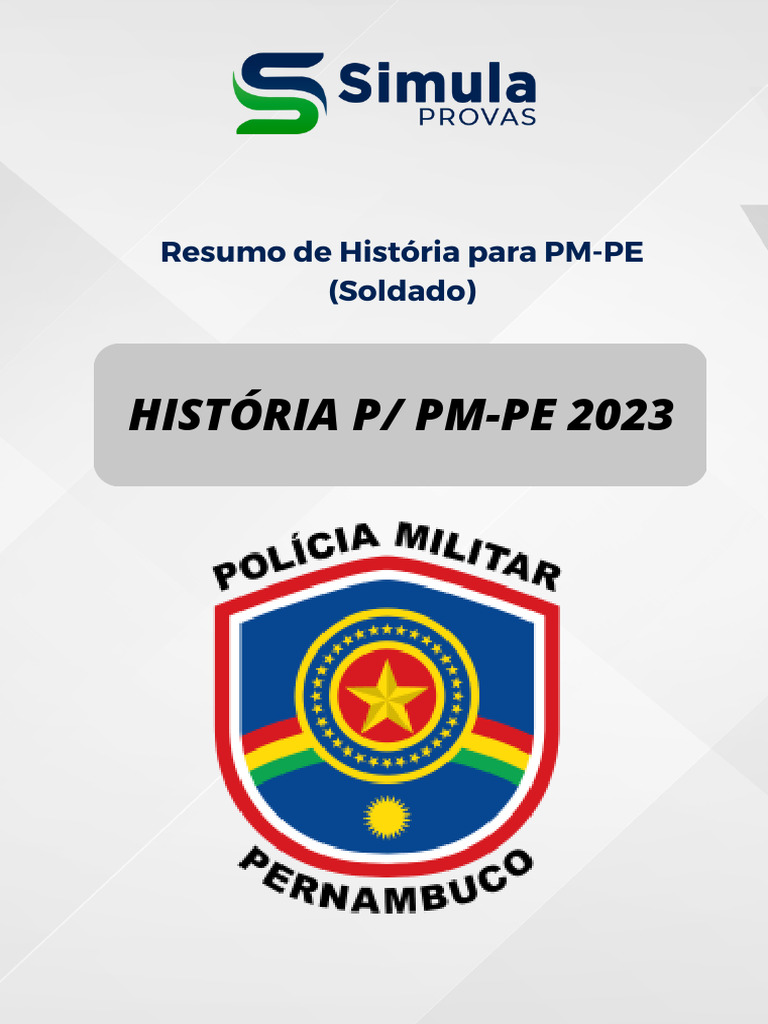 Resumo de Historia de Pernambuco PM PE 2023 1 | PDF