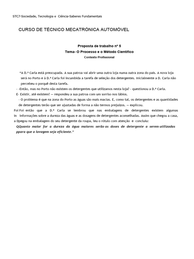 Proposta 5 STC7 | PDF