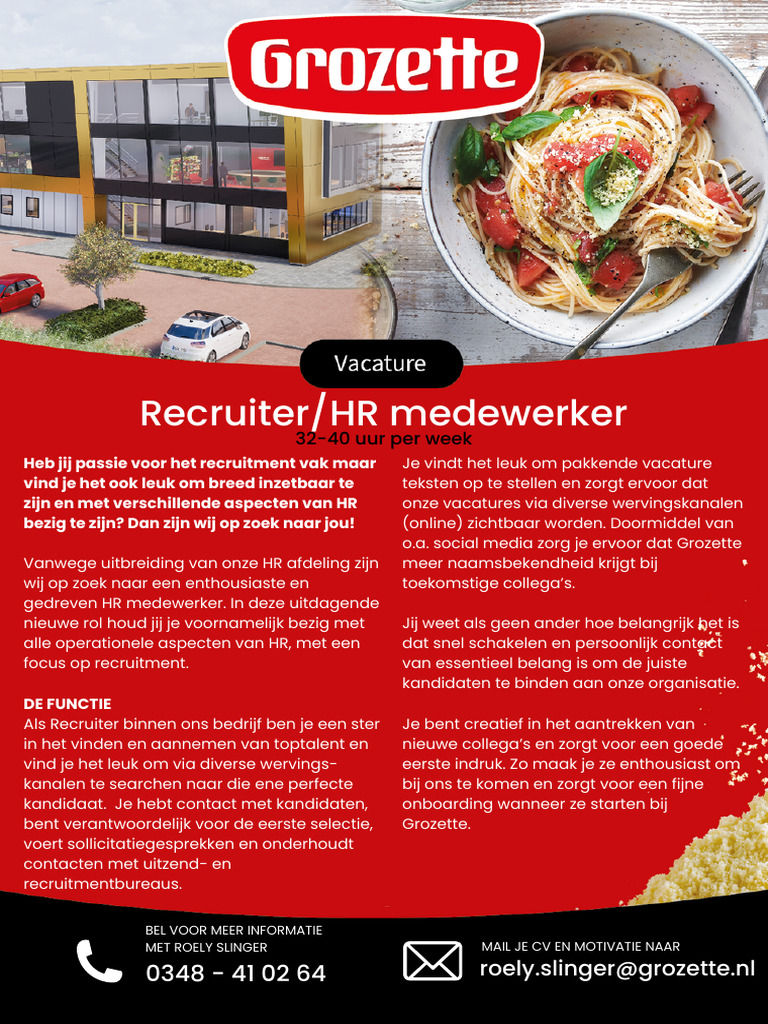Vacature HR Recruiter Sept 2023 | PDF