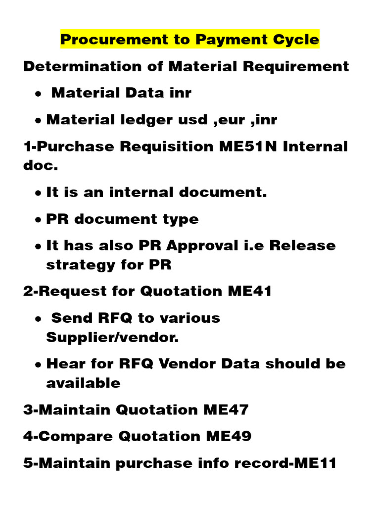 LECTURE 7 Procurement To Payment Cycle | PDF