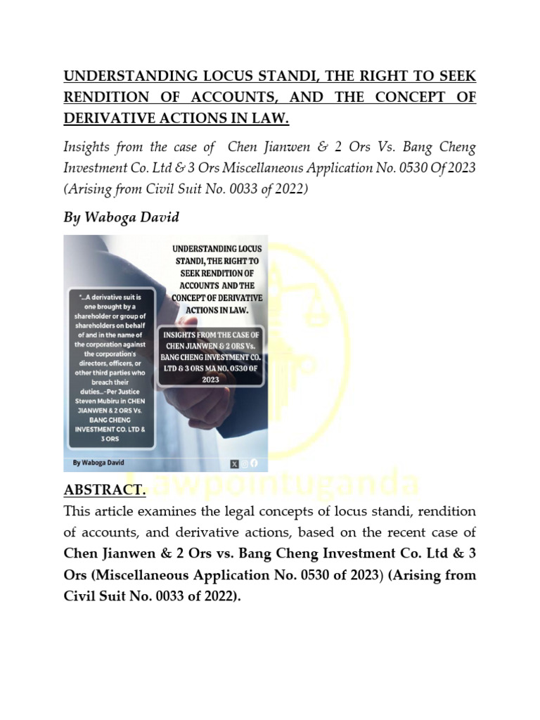 Understanding Locus Standi | PDF