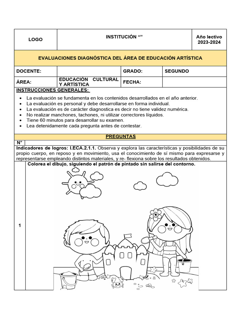 2do - Eca - Evaluacion - Diagóstica | PDF