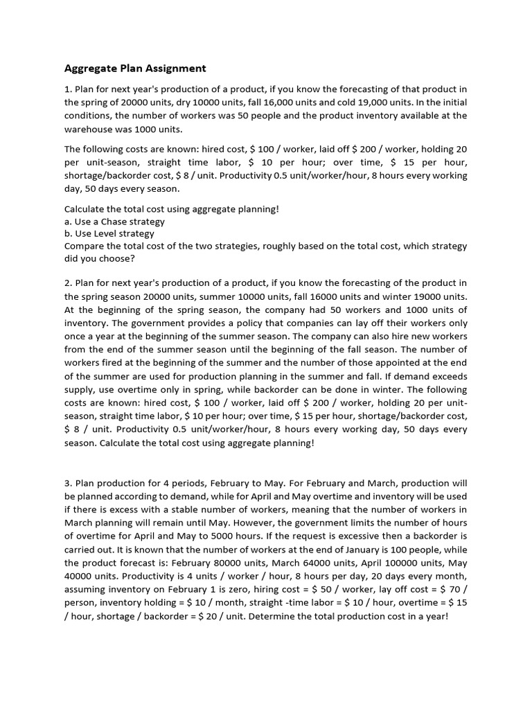 Aggregate_Plan_Assignment (1) | PDF