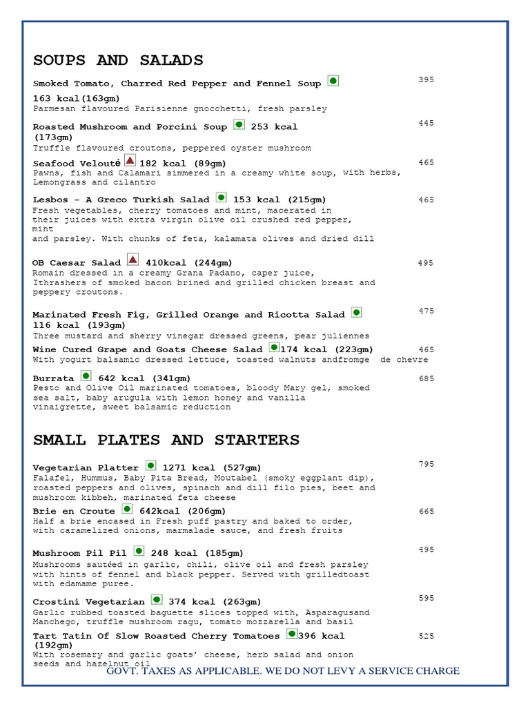 Ala Food Menu | PDF