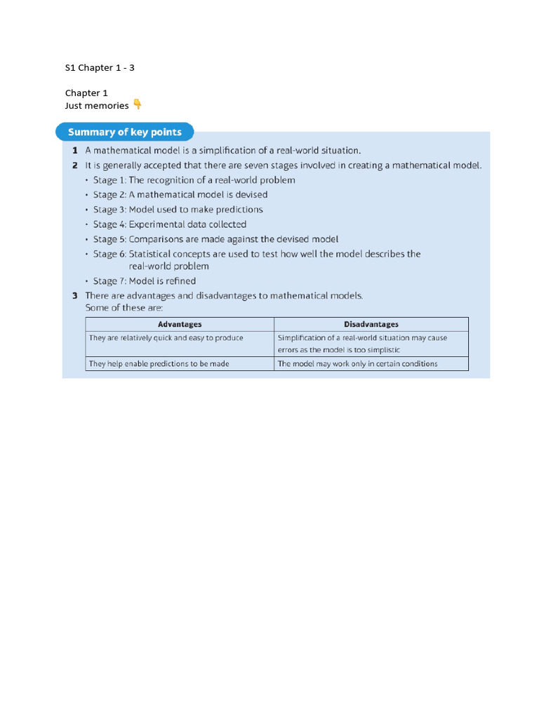 S1 Chapter 1-3 Revision | PDF