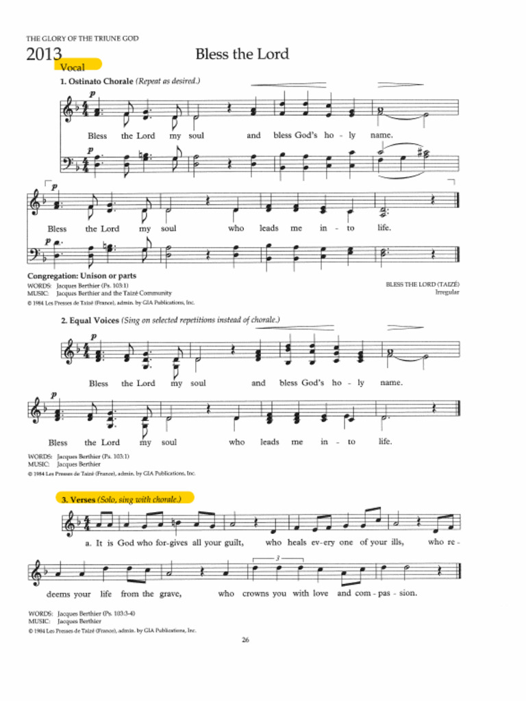 Bless The Lord | PDF