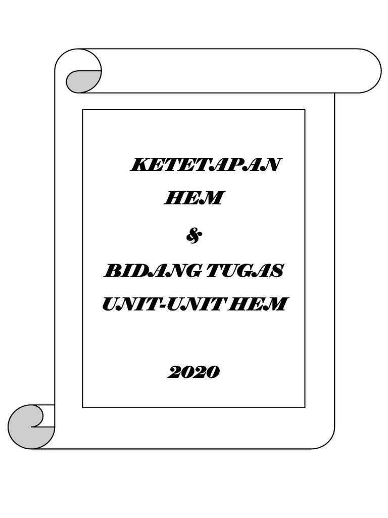 Ketetapan HEM & Bidang Tugas Unit-Unit Hem | PDF