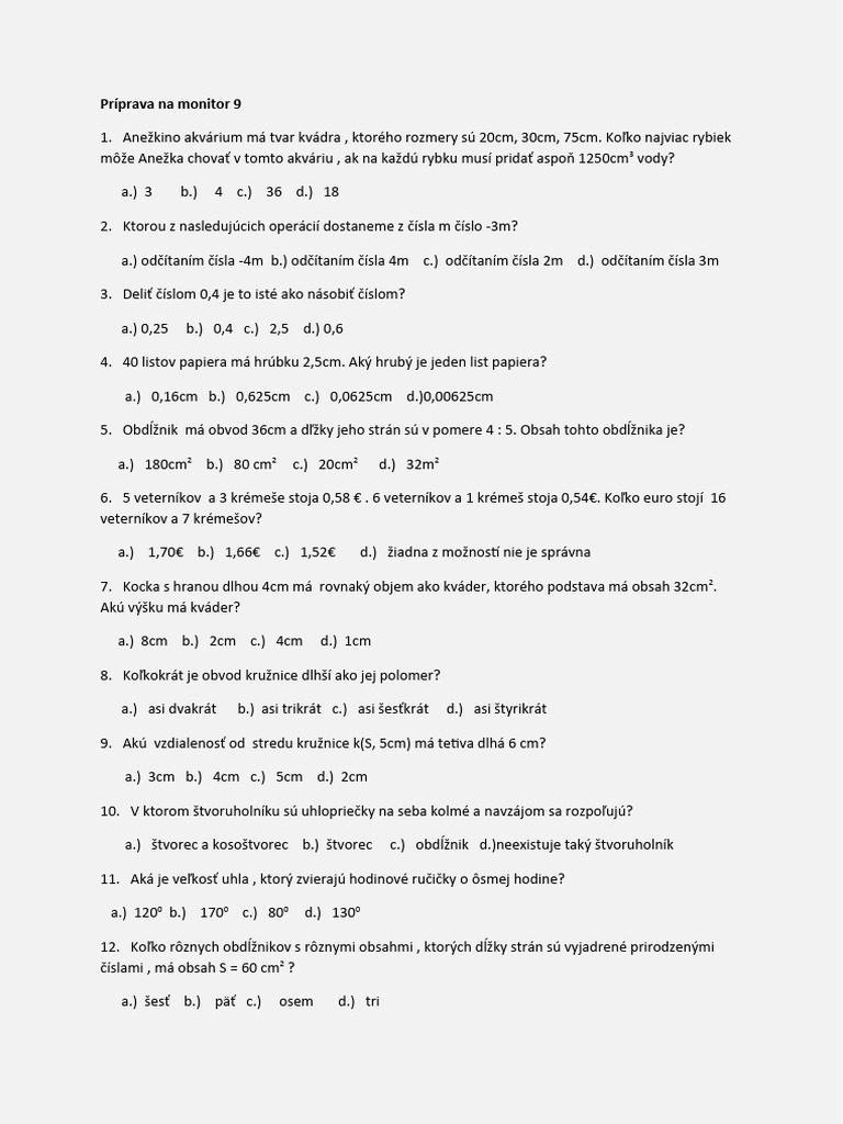 Príprava Na Monitor 9 | PDF