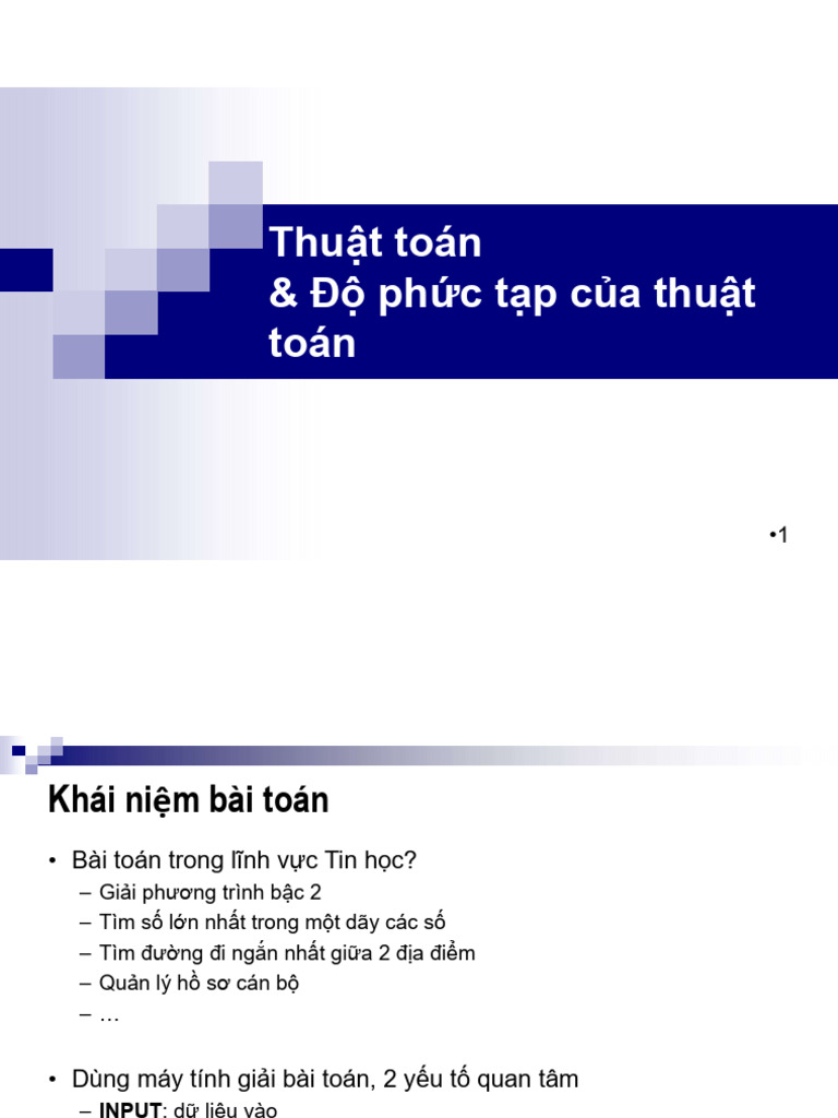 3. Thuat toan va do phuc tap cua thuat toan | PDF
