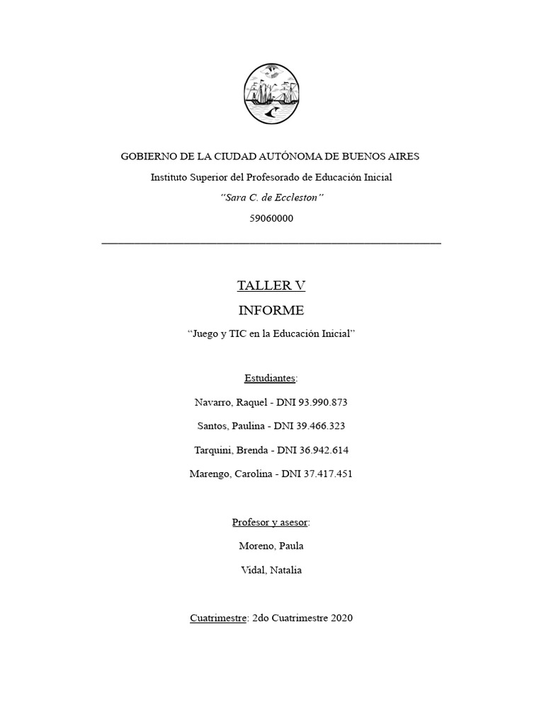 Informe - Juego y TIC en La Educacion Inicial 2 | PDF Informe - Juego y TIC en La Educacion Inicial 2 | PDF
