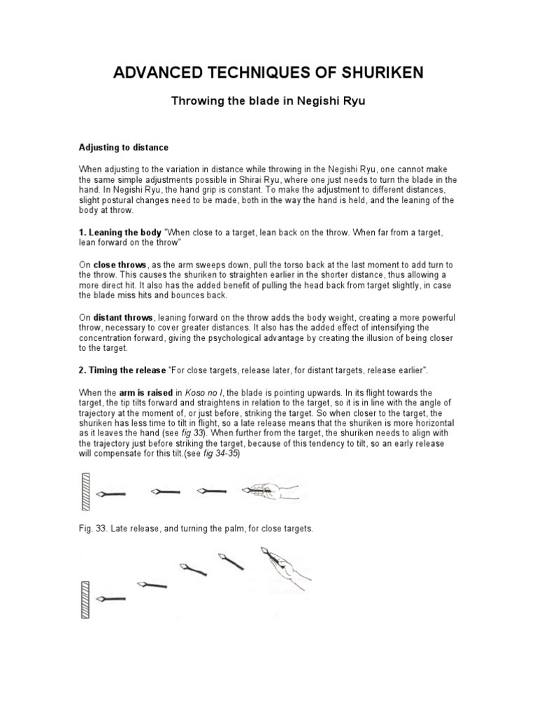 Advanced Techniques of Shuriken: Throwing The Blade in Negishi Ryu ...