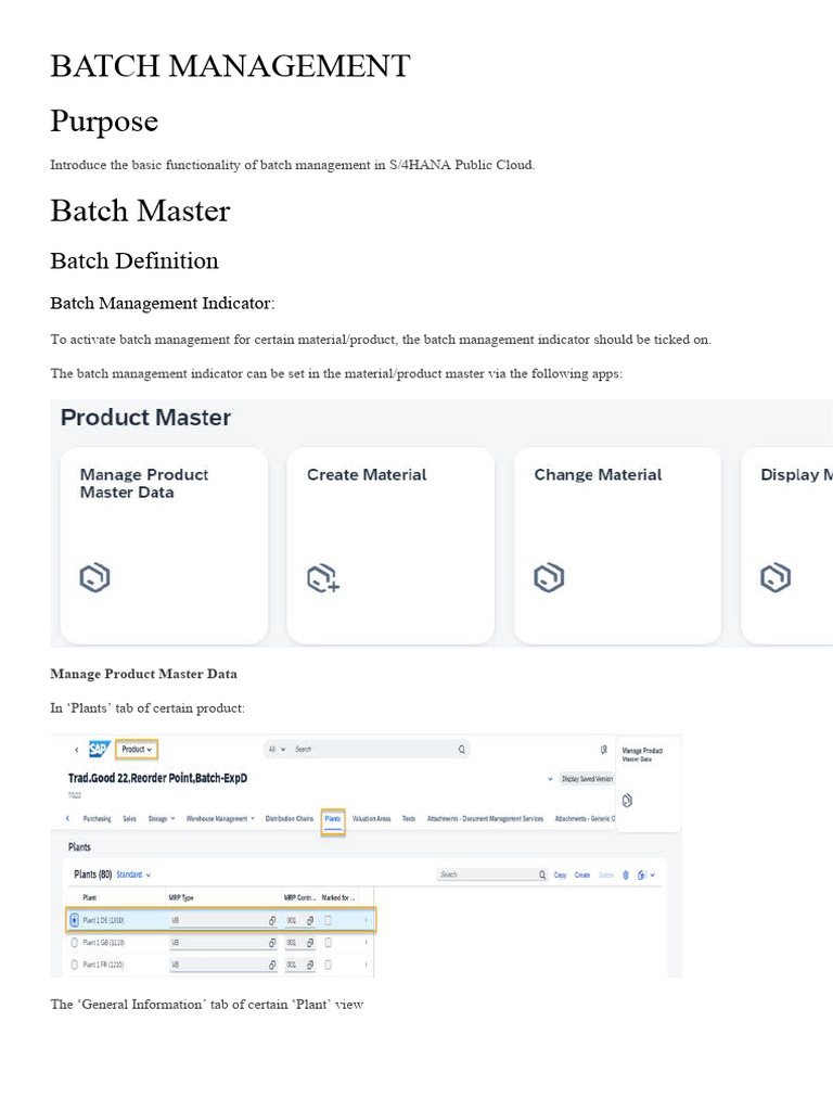 Batch Management | PDF | Shelf Life | Software