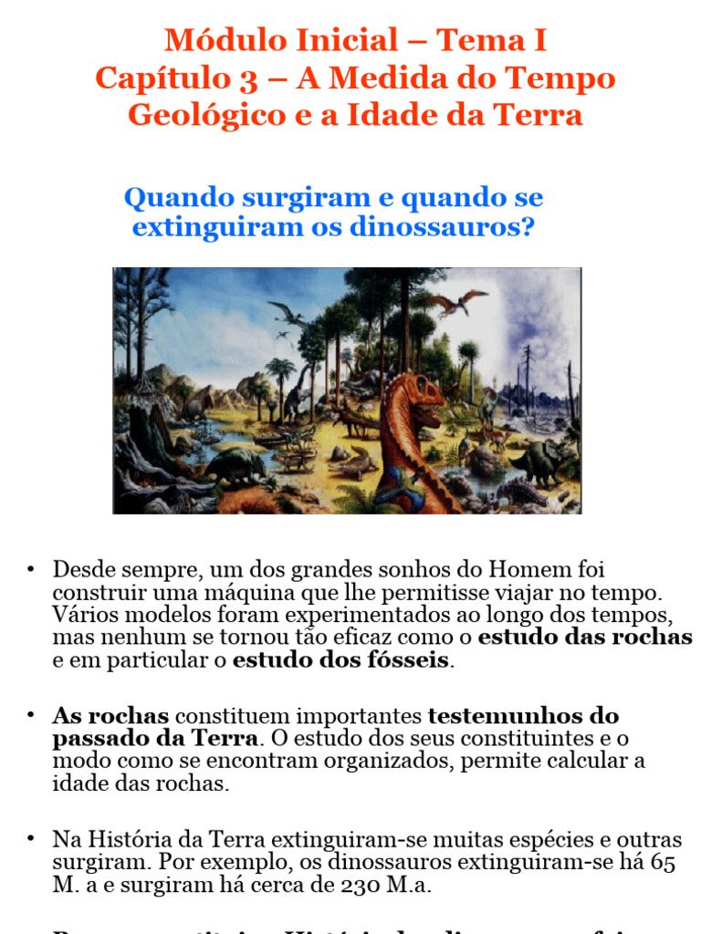 Tema I - Capã - Tulo 3 (A Medida Do Tempo Geolã Gico e A Idade Da Terra ...
