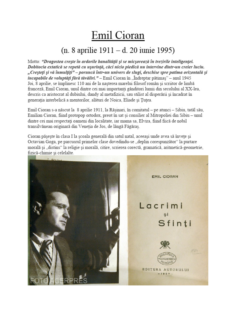 Emil Cioran | PDF