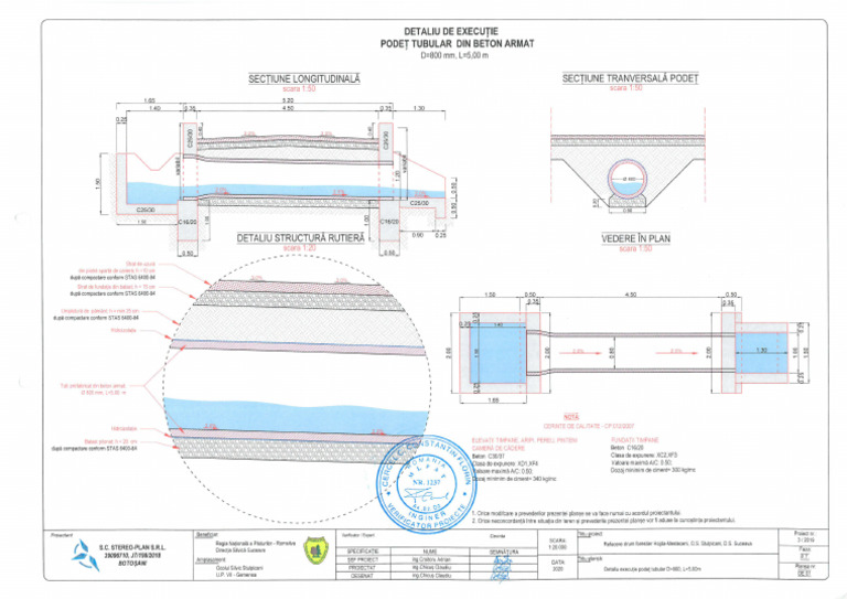 Detaliu Podet Tubular D 800 MM, L 5 M | PDF