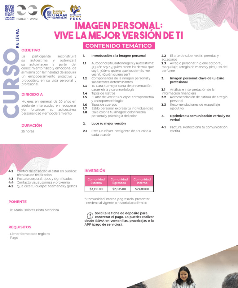 Temario Curso Imagen | PDF | Crecimiento personal y profesional