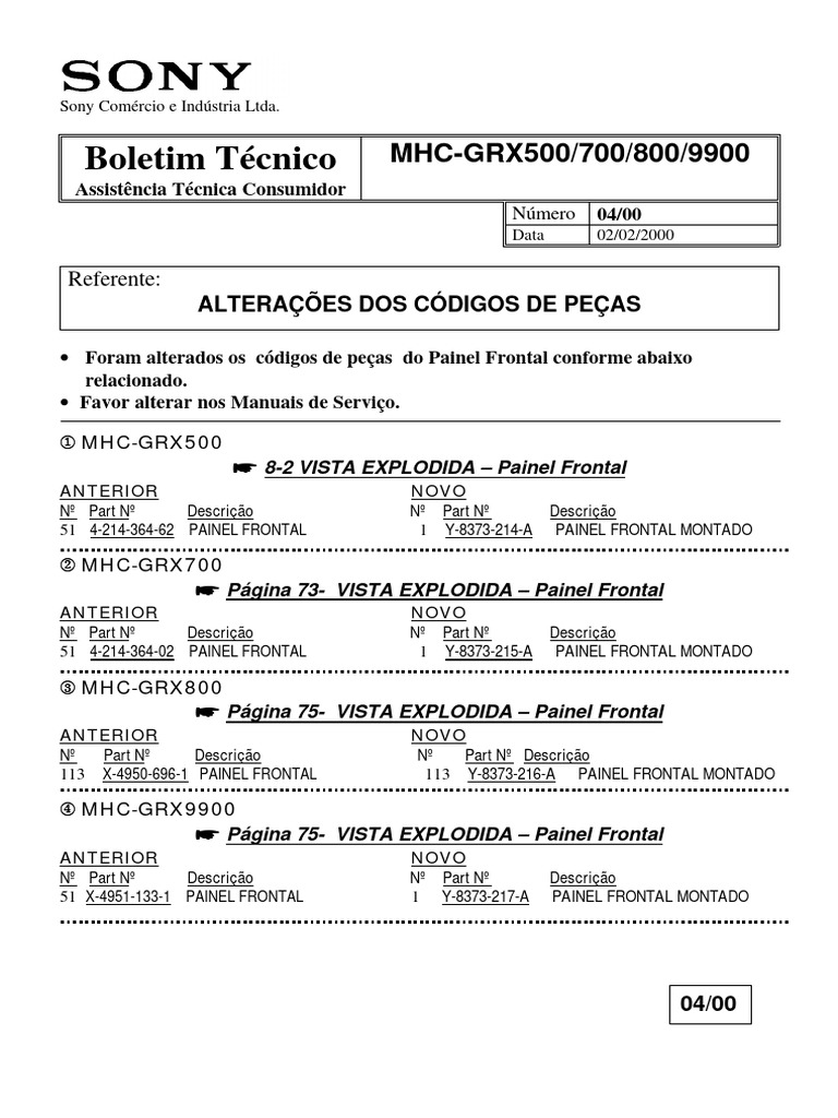 MHC-GRX500,700,800,9900 0400 | PDF