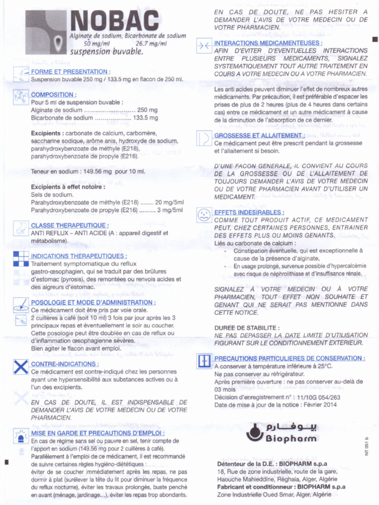 Notice Nobac Adulte Nobac Nourrisson 50mg 26 Pdf