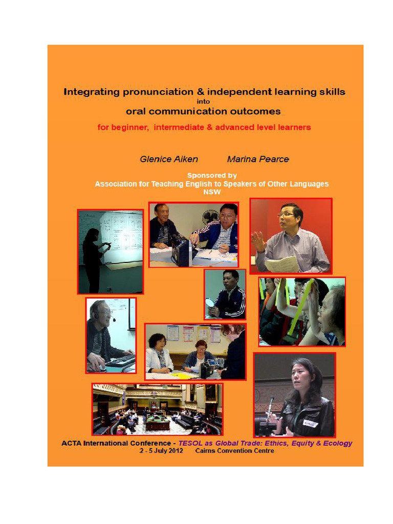 242 Workshop Integrating Pronunciation Independent Learning Skills Into ...