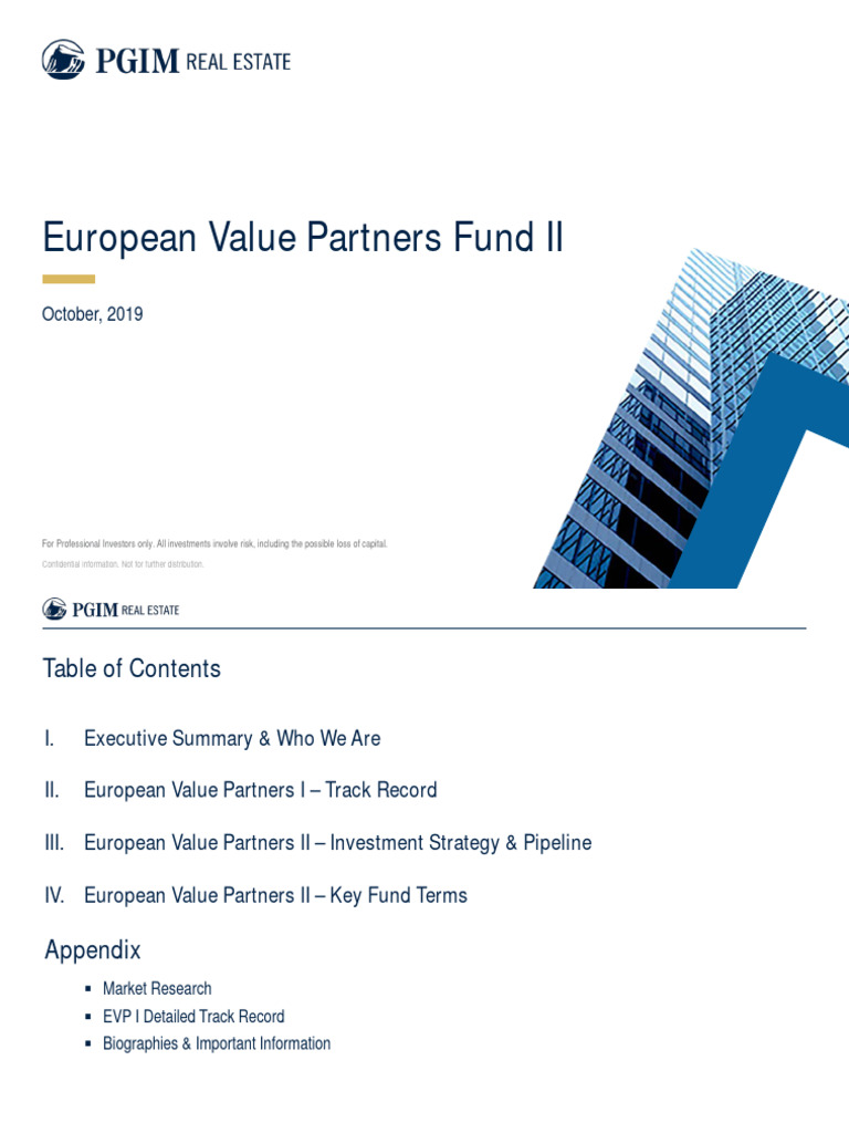 Master European Value Partners II Pitchbook - October 2019 - v.01 | PDF