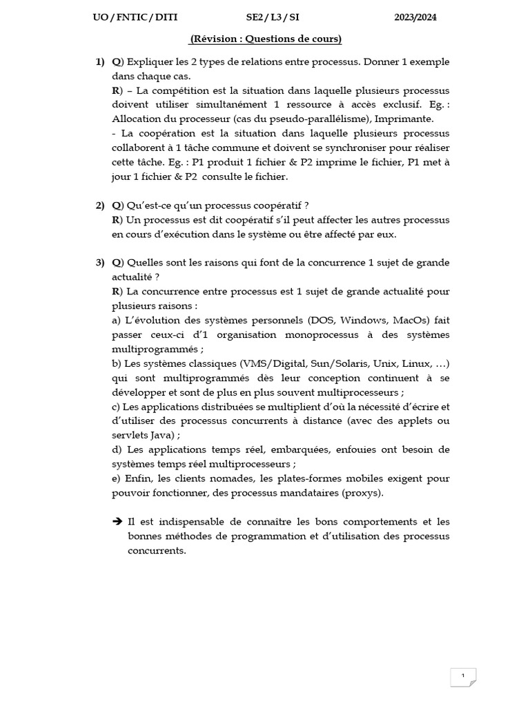 SE2 Revision Cours | PDF