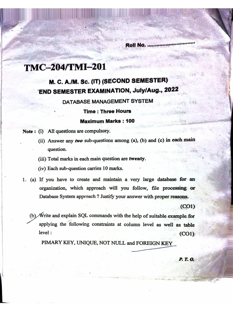 Pyq End Term 2nd Sem | PDF