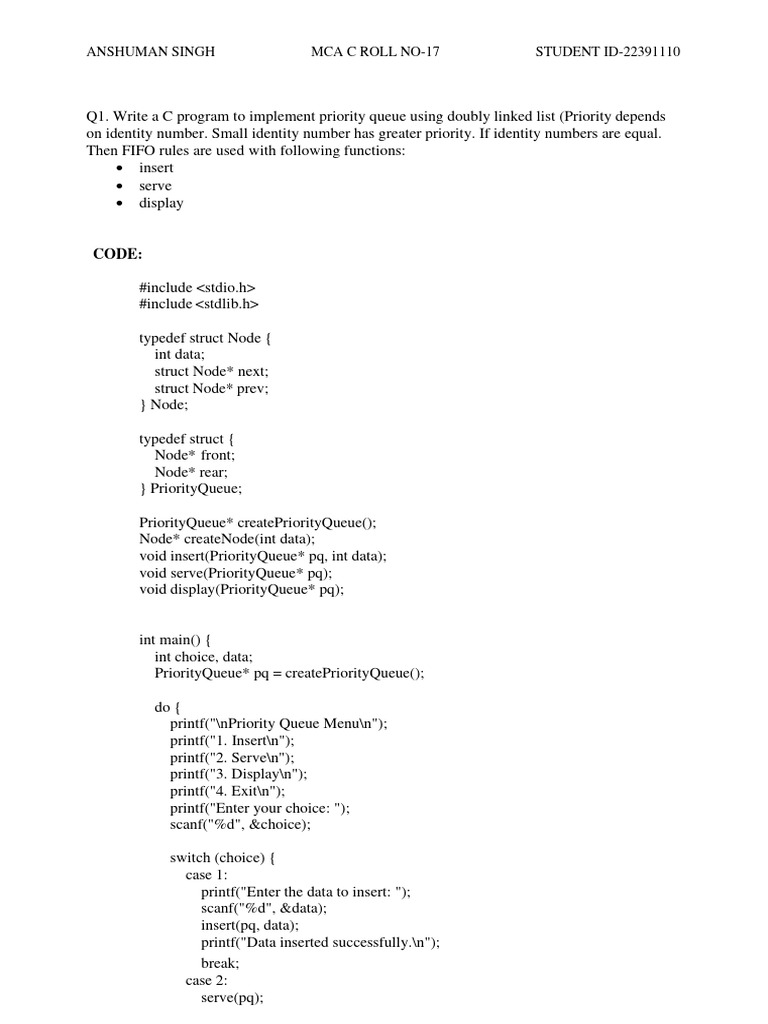 DSA_termwork ANSHU | PDF