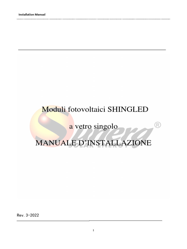 SHINGLED PV Module Installation Guide | PDF | Home & Garden