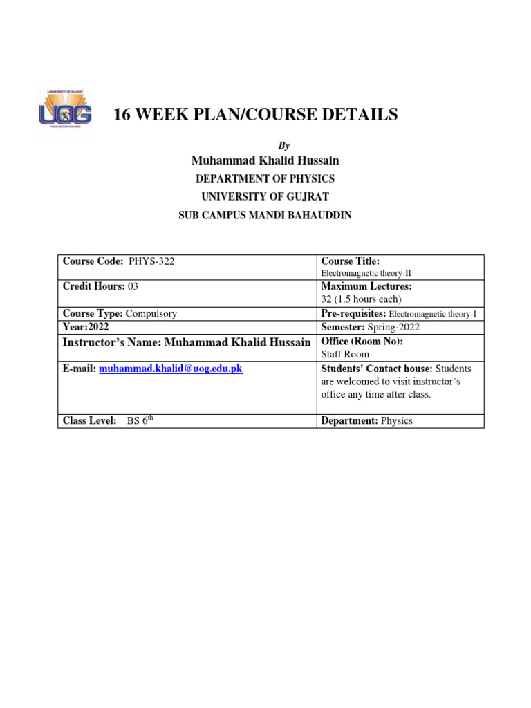 16 WEEK PLAN EMT-ii pdf | PDF