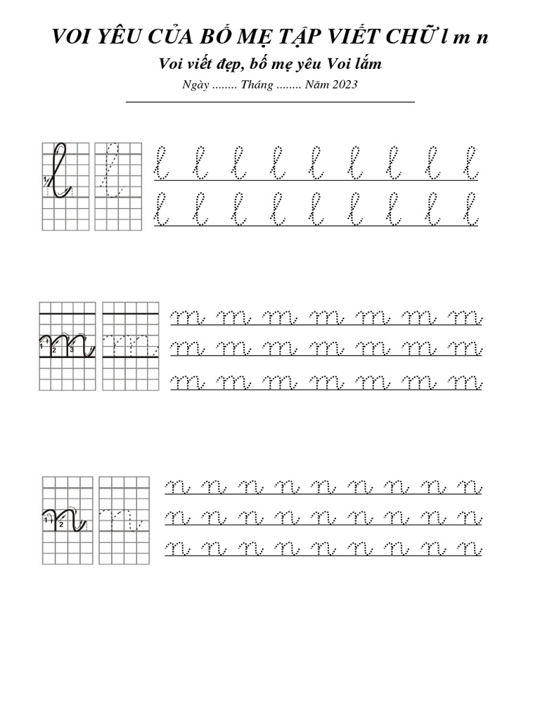 02 - VOI VIẾT CHỮ L M N | PDF