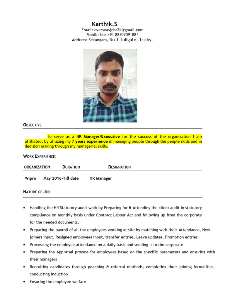 Karthik S HR | PDF