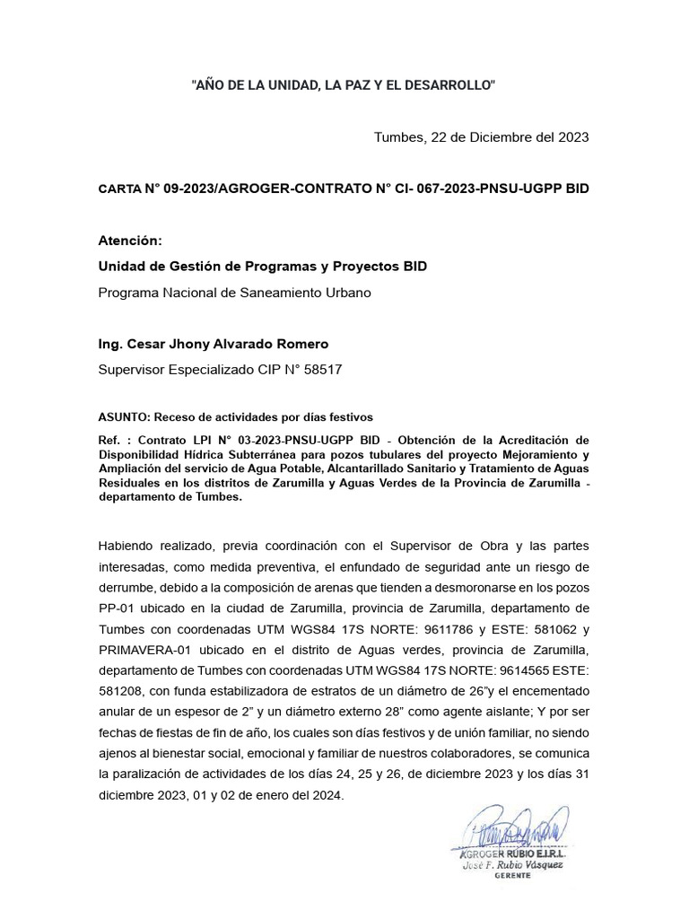Receso de Actividades por Fiestas 2023 | PDF | Derecho | Tecnología