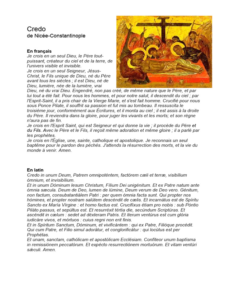 Credo de Nicee Constantinople | PDF