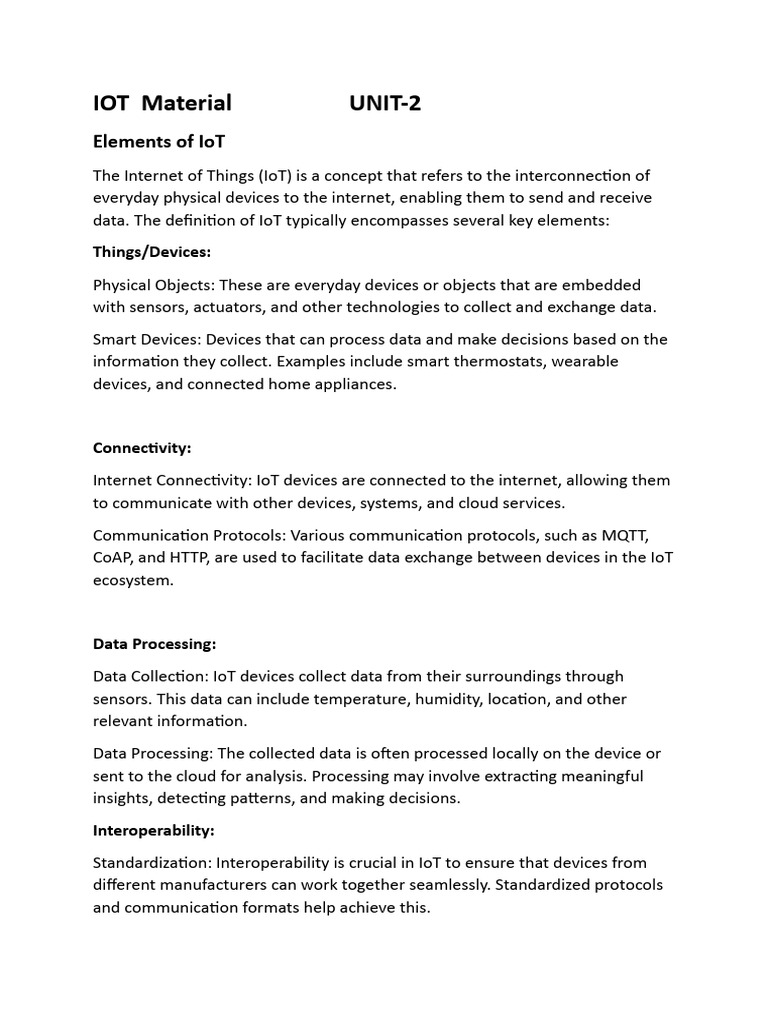 IOT UNIT 2 Material Me | PDF
